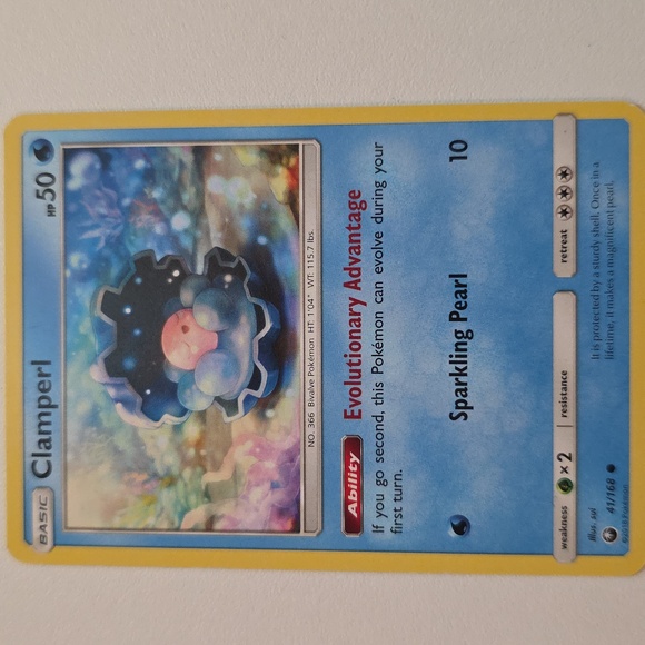 Pokemon | Toys | Pokemon Clamperl Card | Poshmark